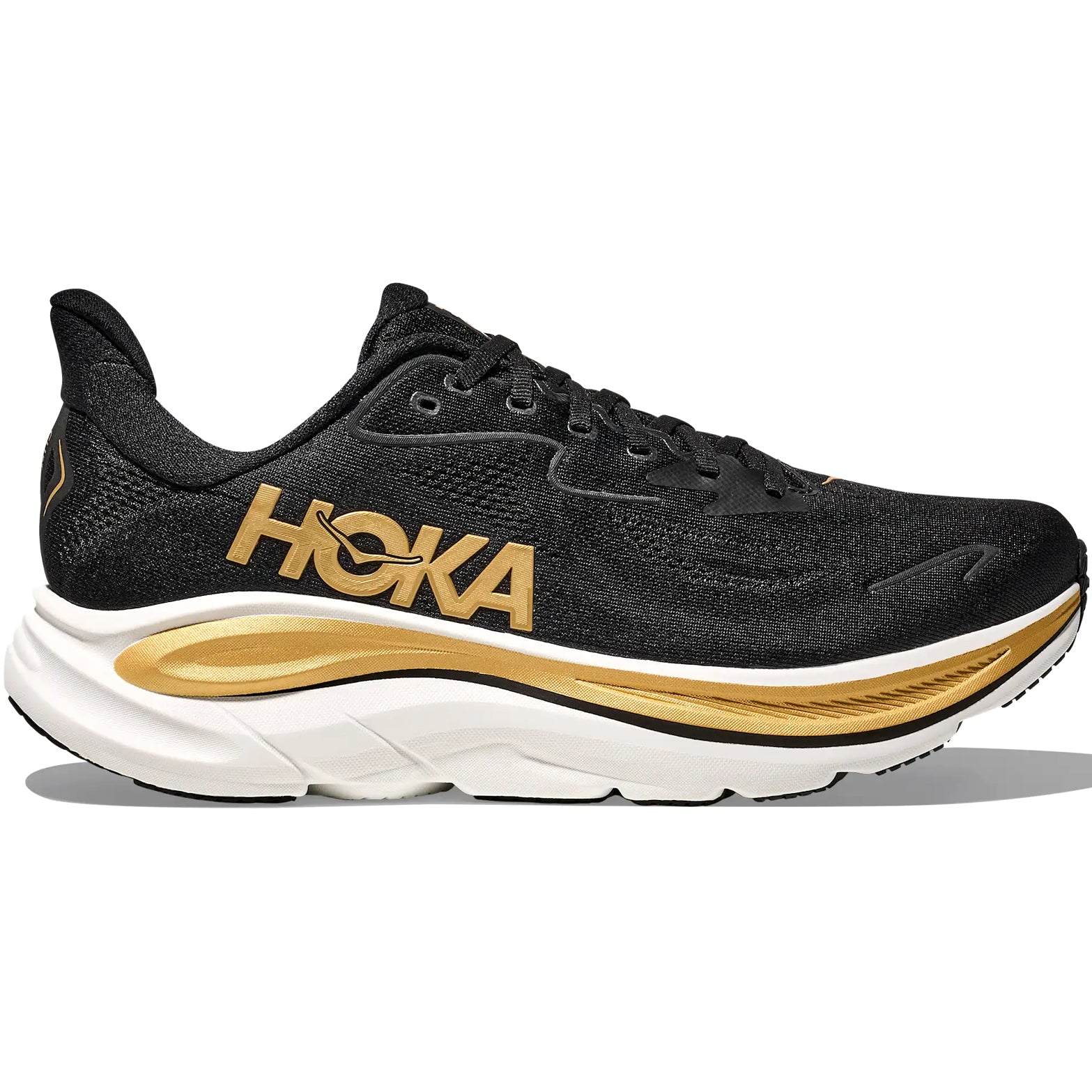 Hoka Men's Clifton 10 Koshi Tan-Tan Running Shoes Black / Gold at ...