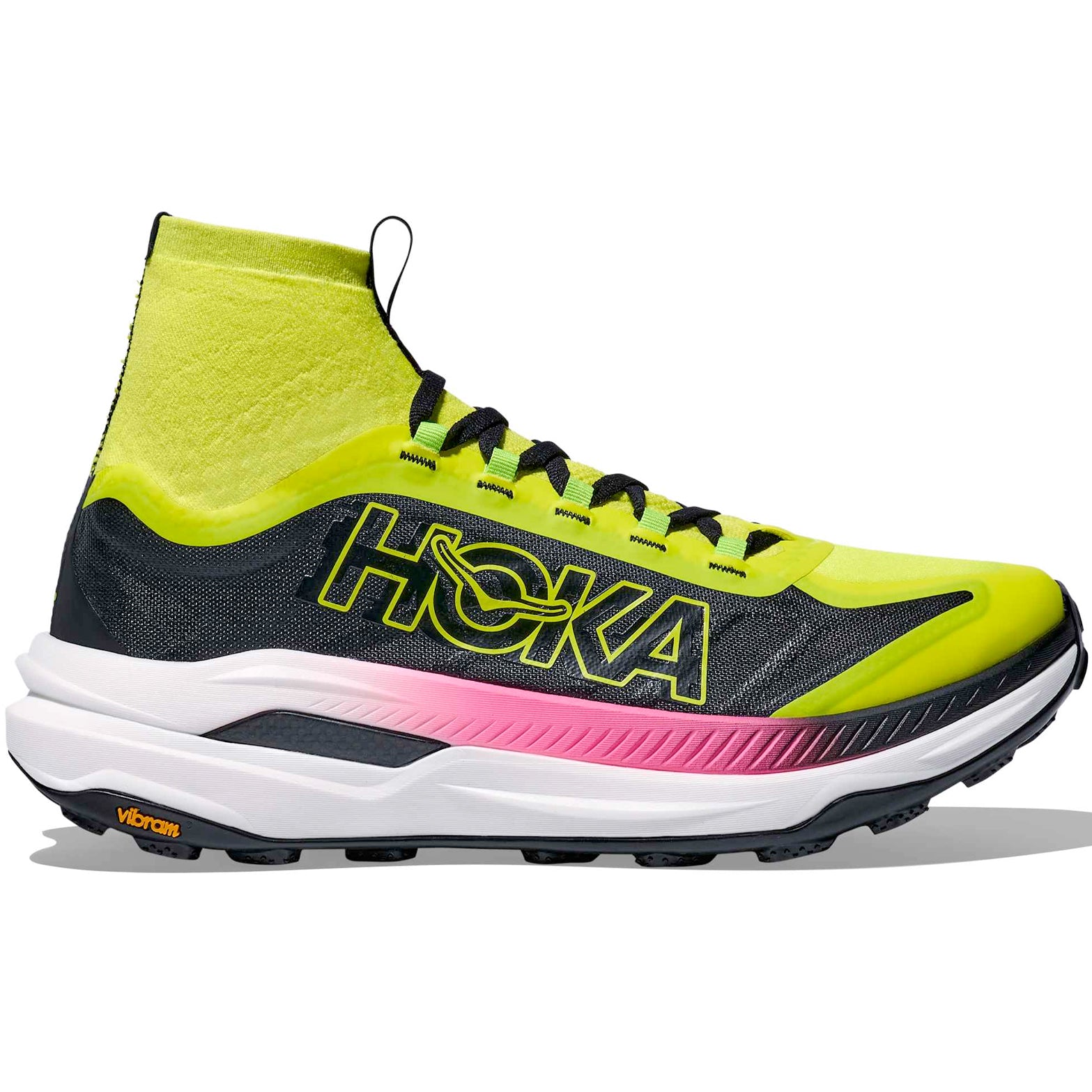 Hoka Men's Tecton X 3 Trail Running Shoes Neon Hoka Citrus / Black at ...