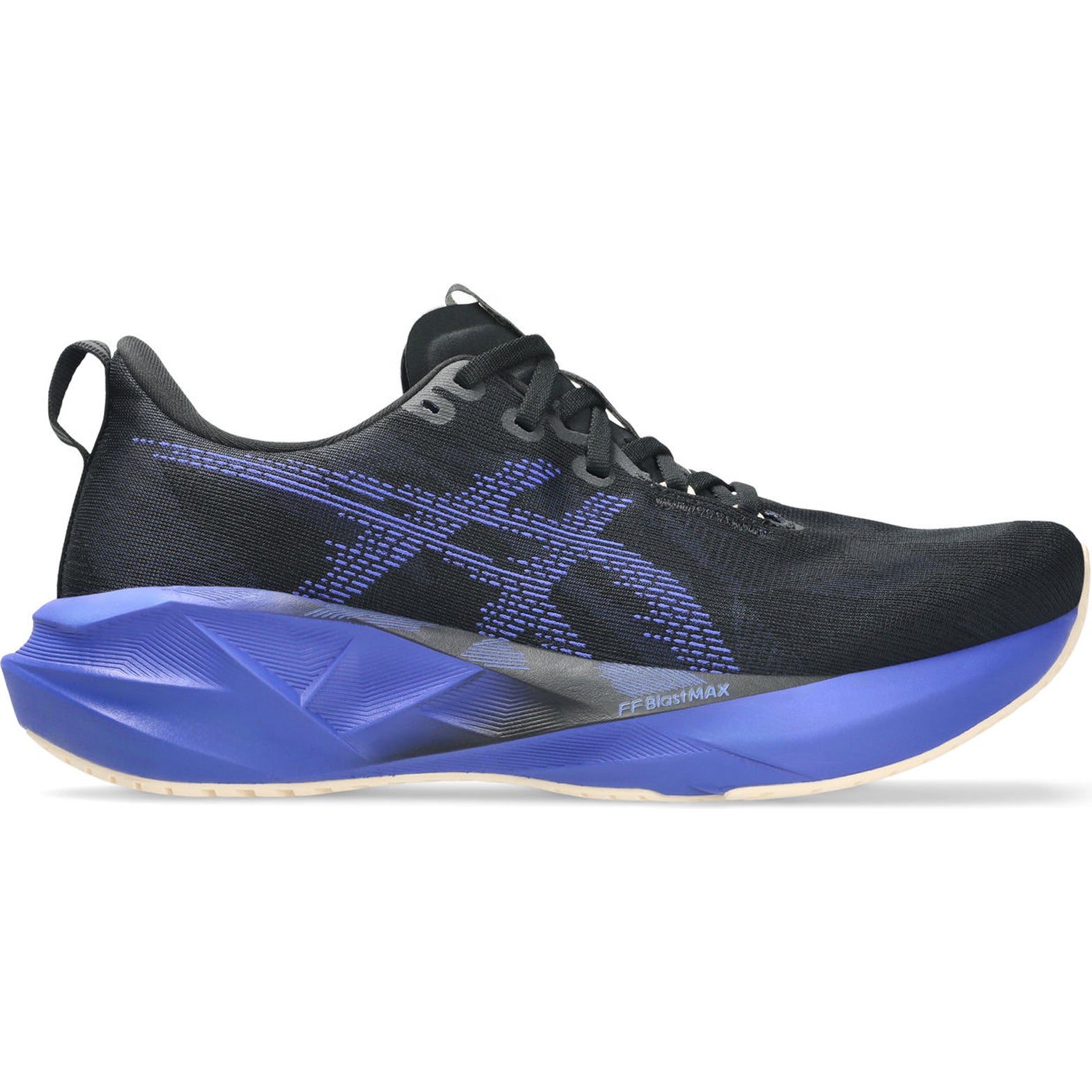 Asics Men's Novablast 5 Running Shoes Black / Cobolt Burst at Achilles Heel